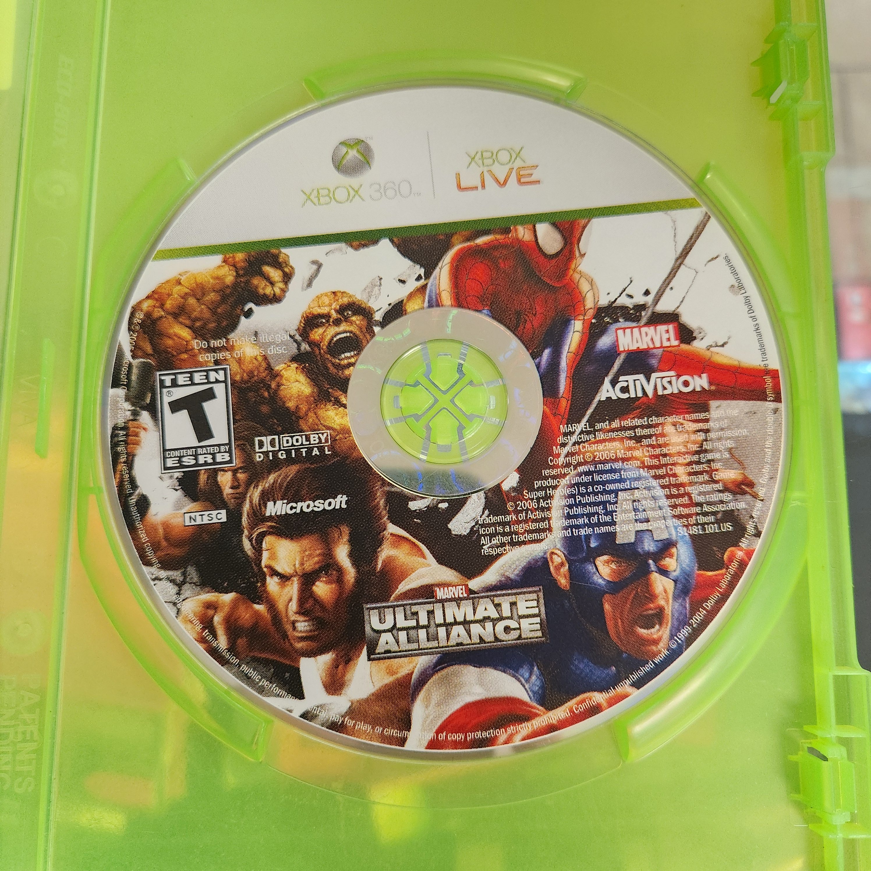 Marvel Ultimate Alliance (Xbox 360, 2006) , Disc Only - Retro Games ...